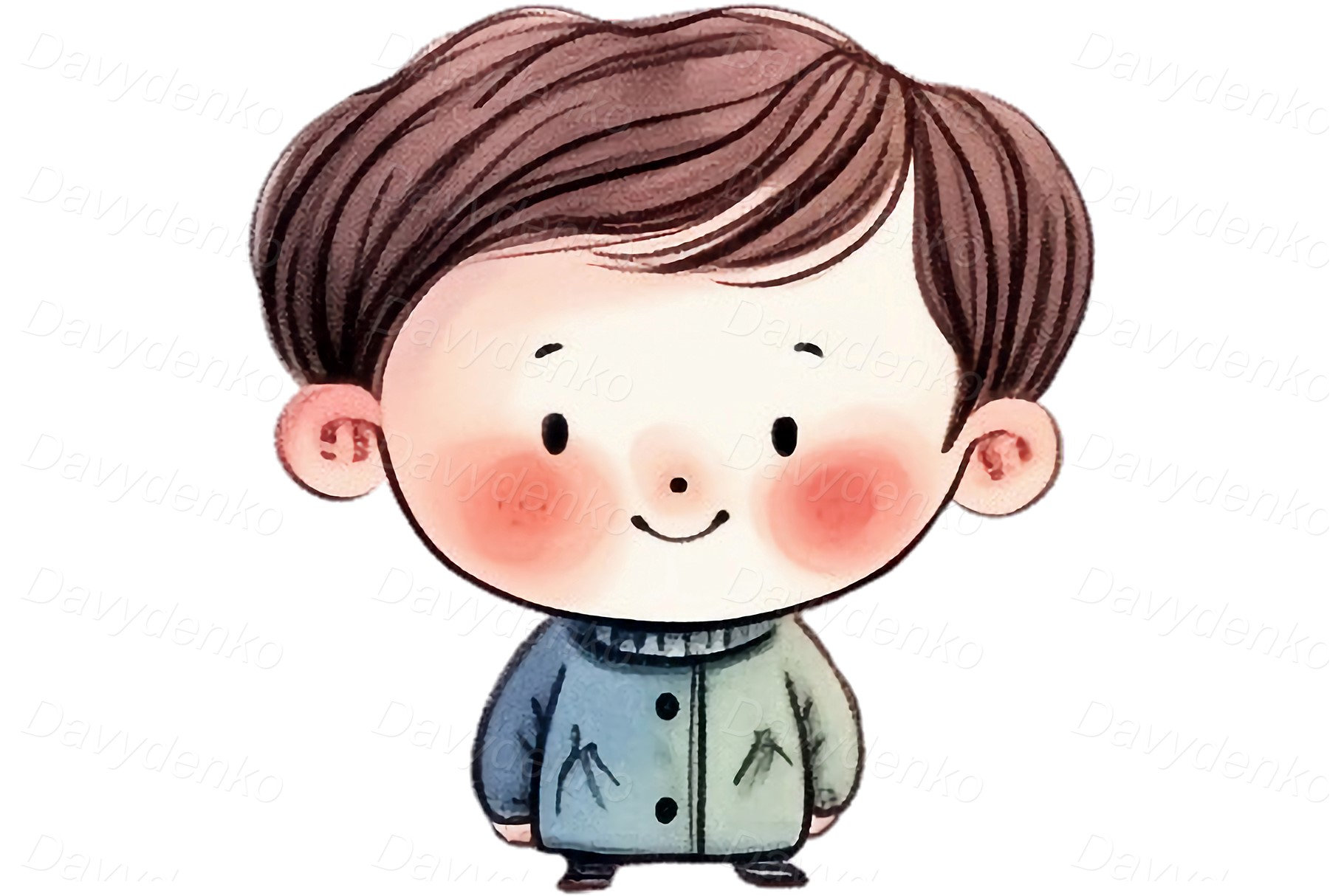 Happy Kids PNG Clipart Set of Cute Kindergarten Cartoon Kids Little ...