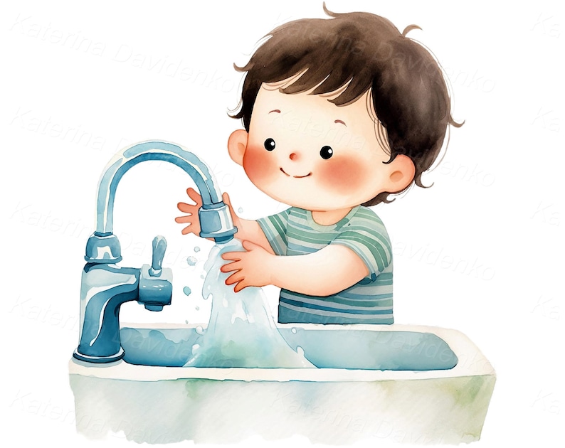 Cute Little Kids Daily Routine, Regime PNG Clipart. Cartoon Children ...