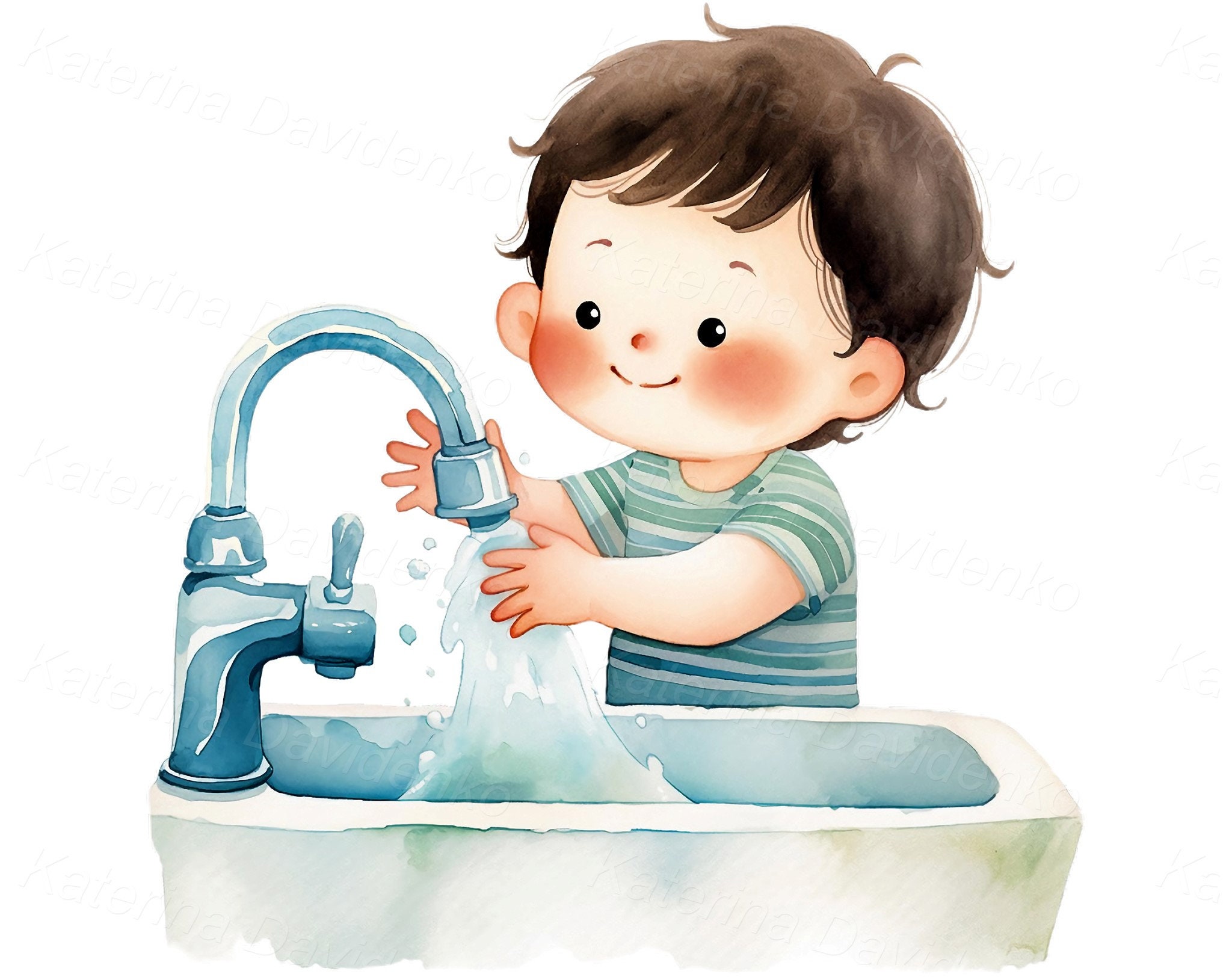 Cute Little Kids Daily Routine, Regime PNG Clipart. Cartoon Children ...