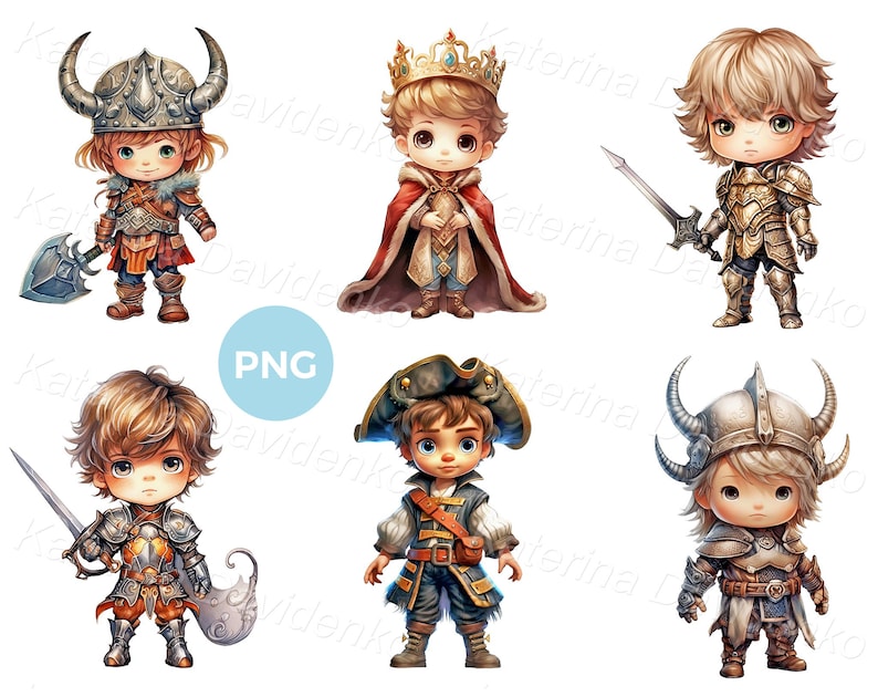 Set of Isolated Cartoon Kids Characters, Little Boys in Costumes of ...