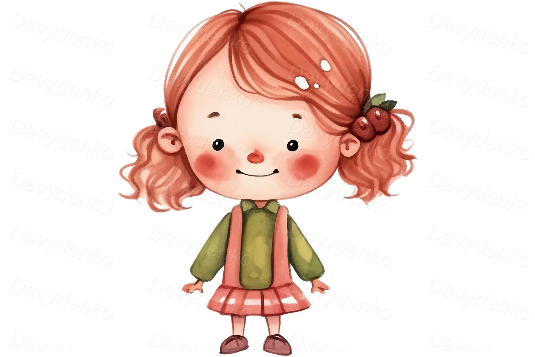 Cartoon Kindergarten Kids, Isolated PNG Children Clipart. Cute Little ...