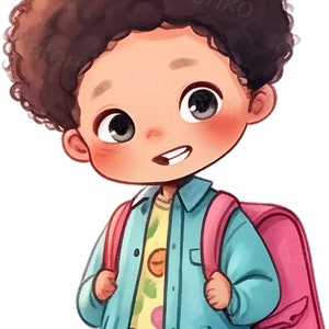 Isolated Cute Cartoon Kids PNG Clipart Set, Children Avatars Web Icons ...