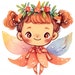 Set of Cute Watercolor Fairies PNG Clipart, Cartoon Characters in Anime ...