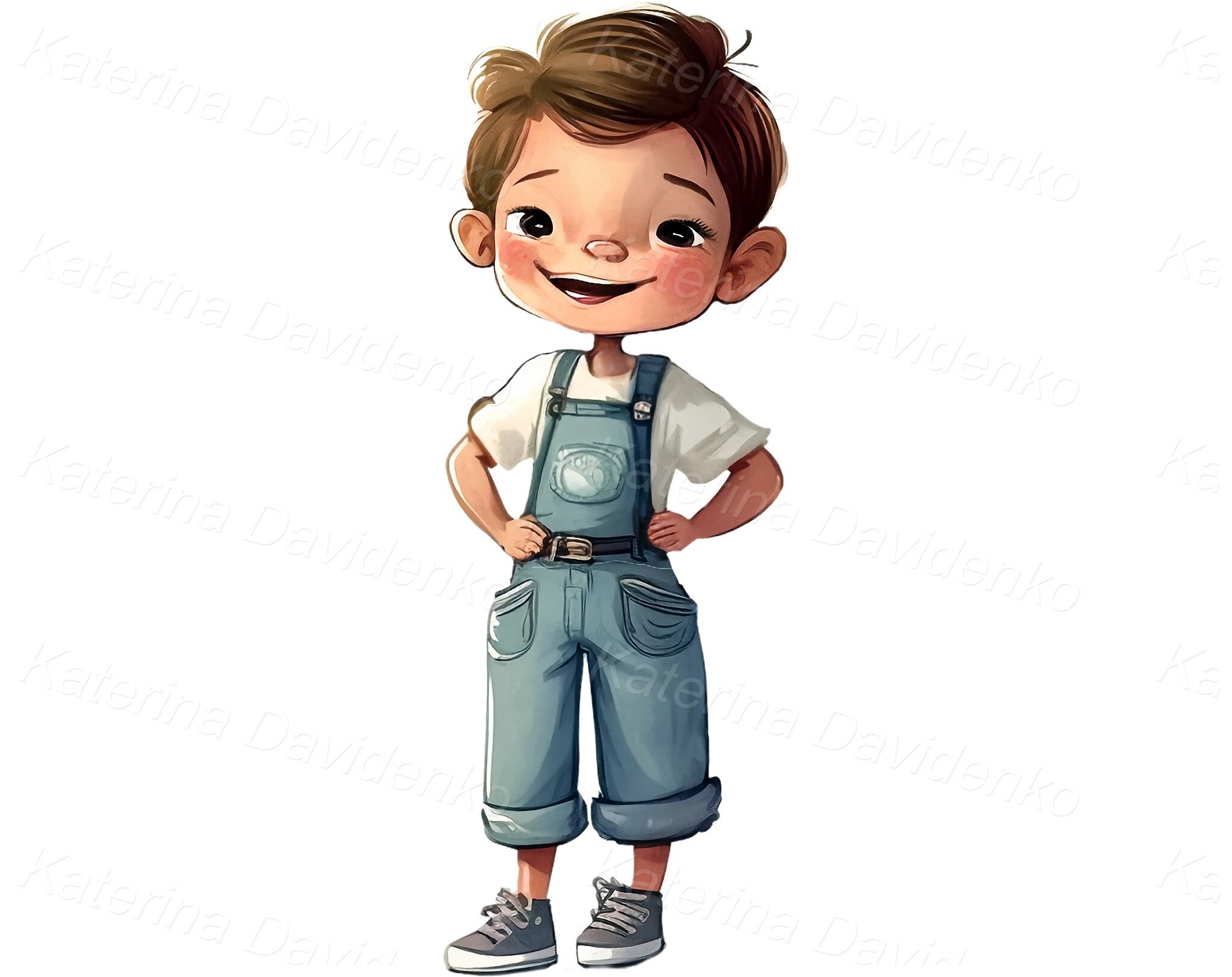 Set of Cartoon Happy Kids PNG Clipart. Girls Holding Cups. Children in ...