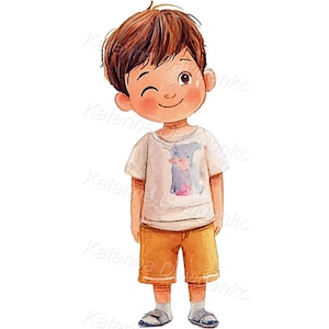 Isolated Cartoon Kids PNG Clipart. Children Clipart. Happy Kids ...