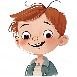 Set of Multiethnic Cartoon Boys and Girls, Smiling Kids Faces, Happy ...