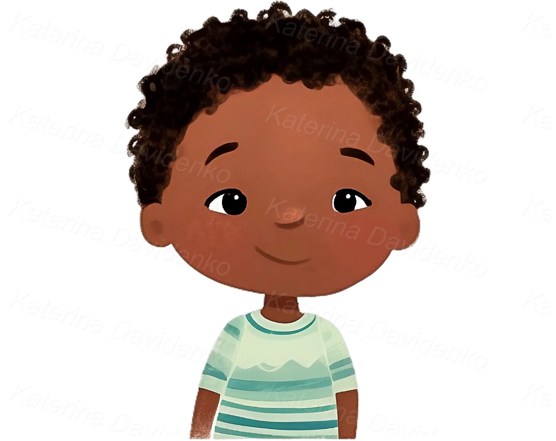 Cute Children Faces Collection, Cartoon Happy Kids Clipart, Smiling ...