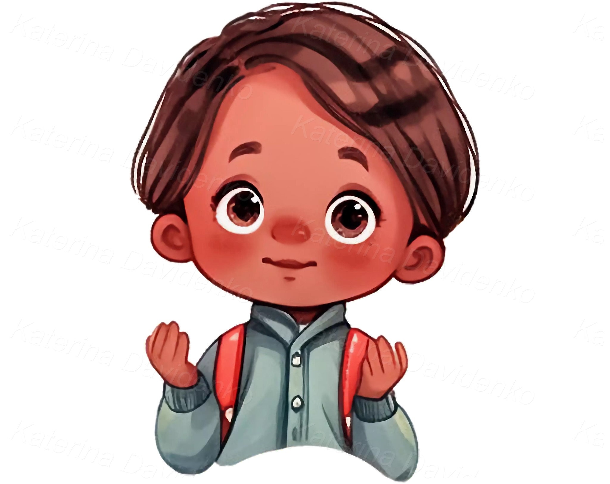 Collection of Cute Cartoon Kids Clipart PNG Set of Little Girl Faces ...