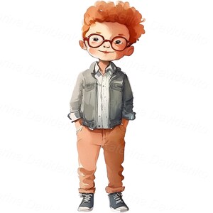 Cute Cartoon Little Boys and Girls Standing in a Row, Isolated ...
