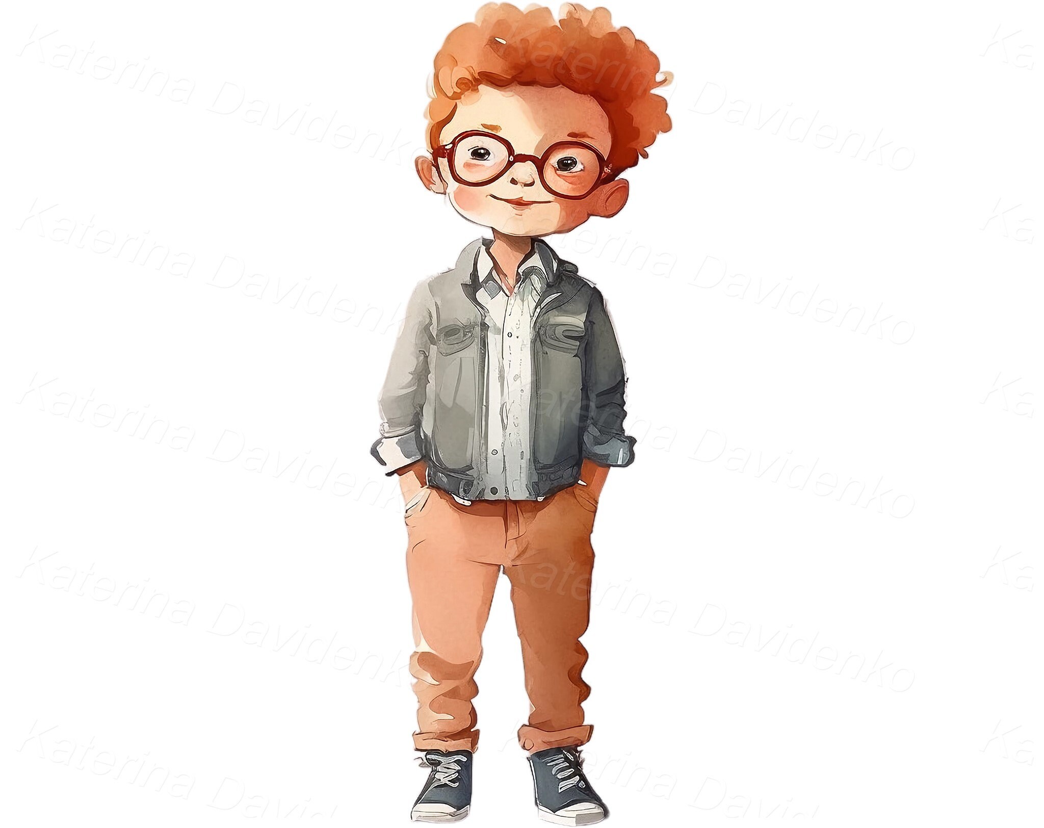 Cute Cartoon Little Boys and Girls Standing in a Row, Isolated ...