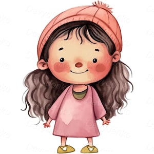 Cartoon Kindergarten Kids, Isolated PNG Children Clipart. Cute Little ...