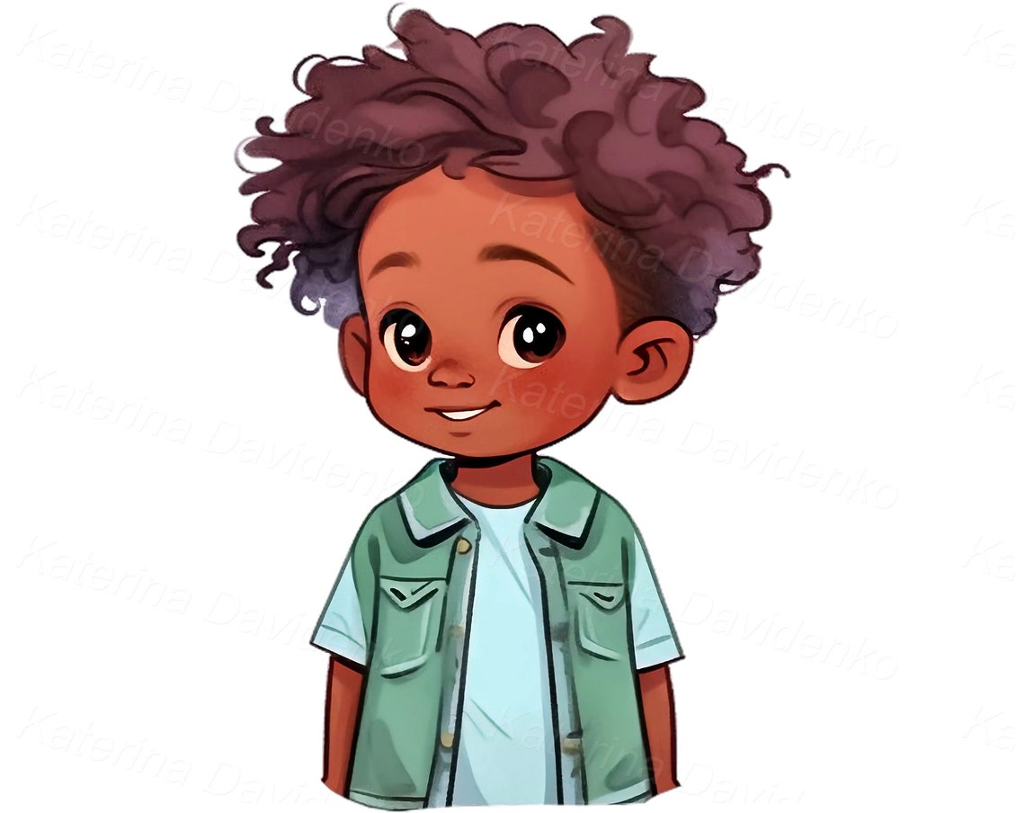 Cartoon PNG Boy Girl Emotions Clipart Isolated Little Kids Multiethnic ...