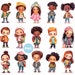 Cartoon Happy Little Kids PNG Clipart. Cute Multinational Boys and ...