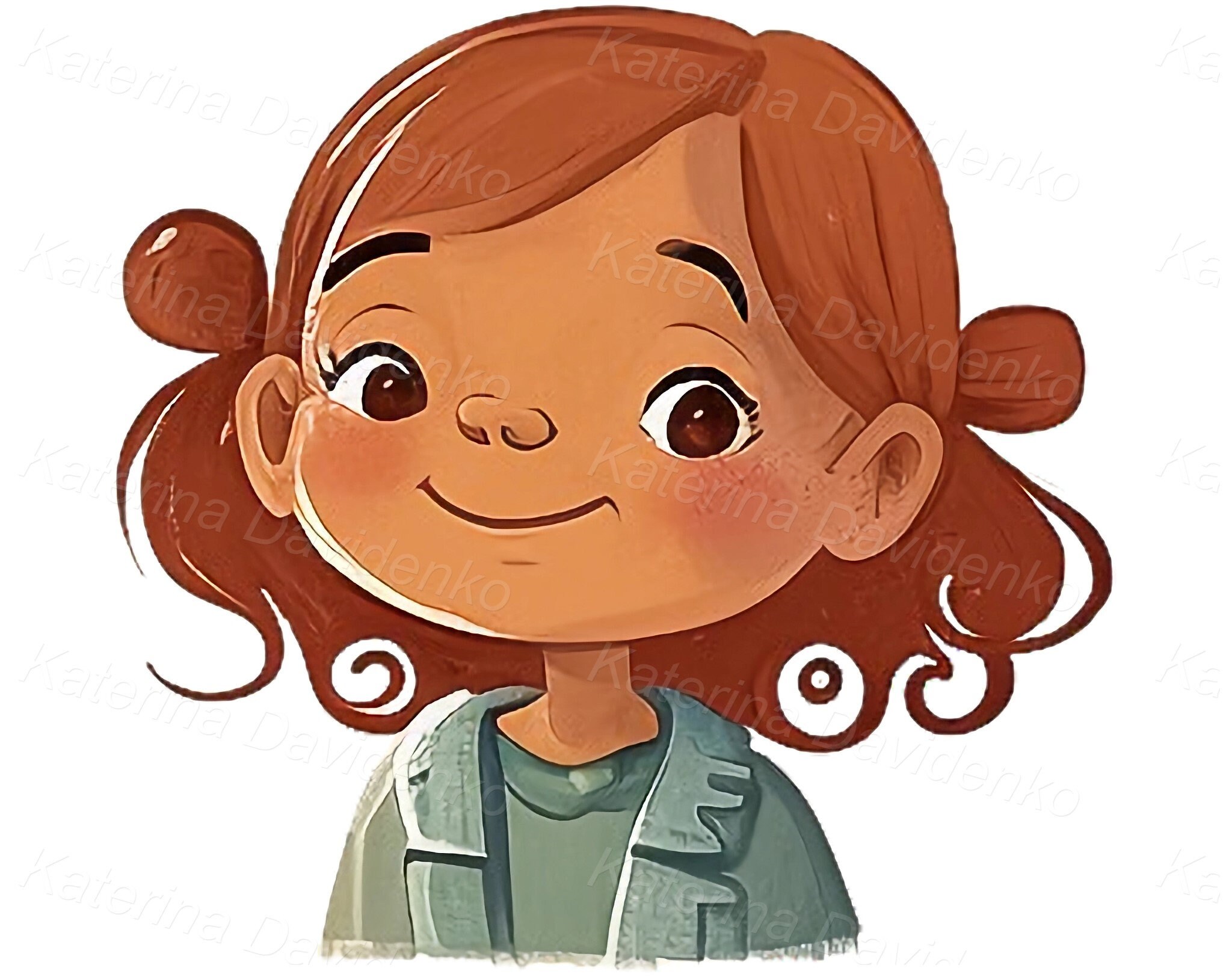 Set of Multiethnic Cartoon Cute Little Boys and Girls, Smiling Kids ...