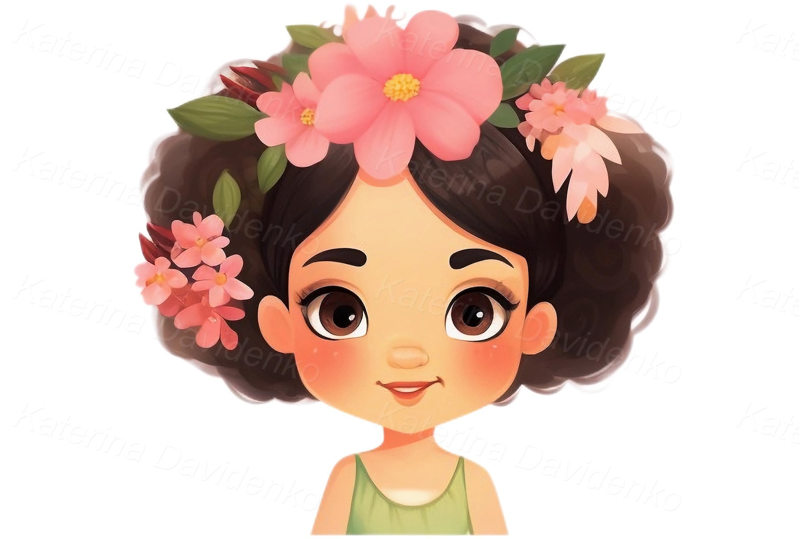 Collection of Cartoon Little Girls Faces PNG Clipart, Kids Icon Set ...