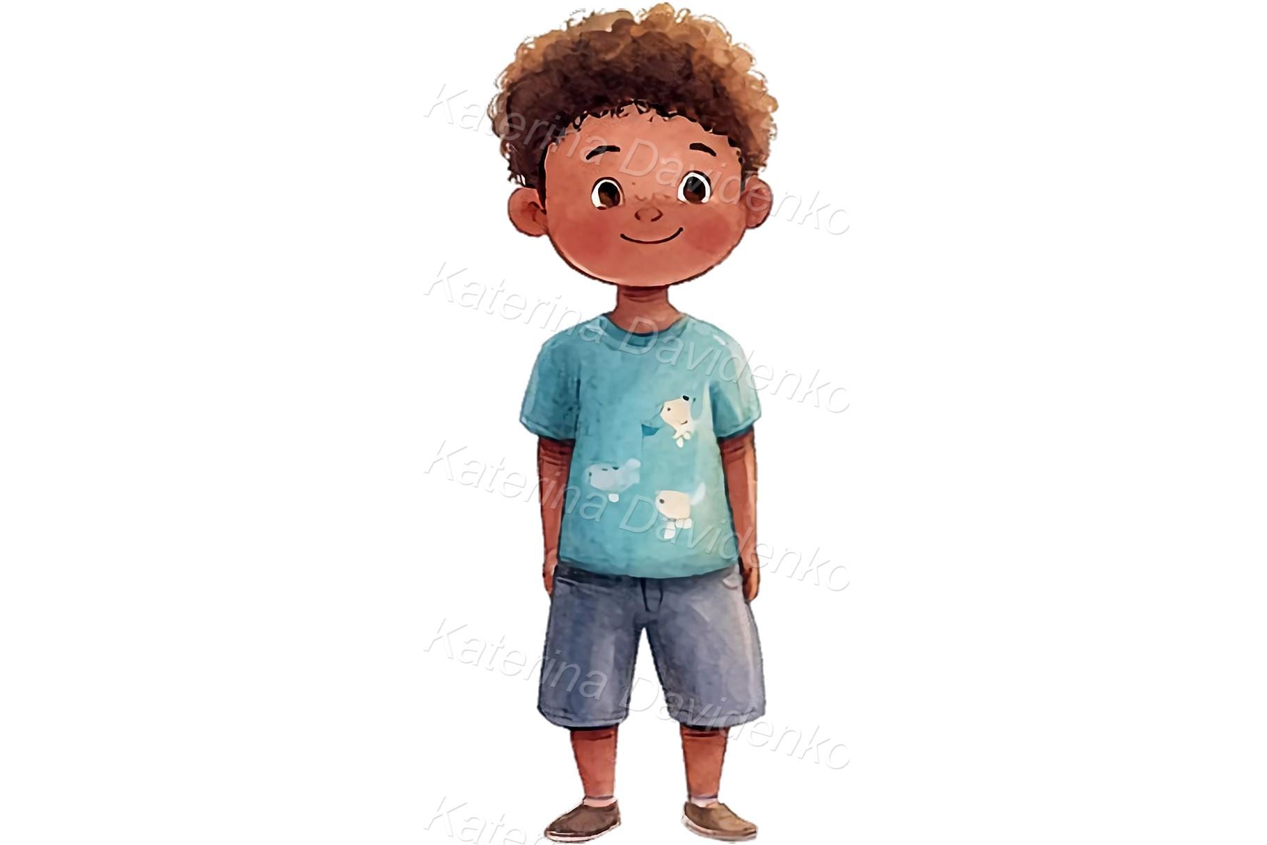 Isolated Cartoon Kids PNG Clipart. Children Clipart. Happy Kids ...