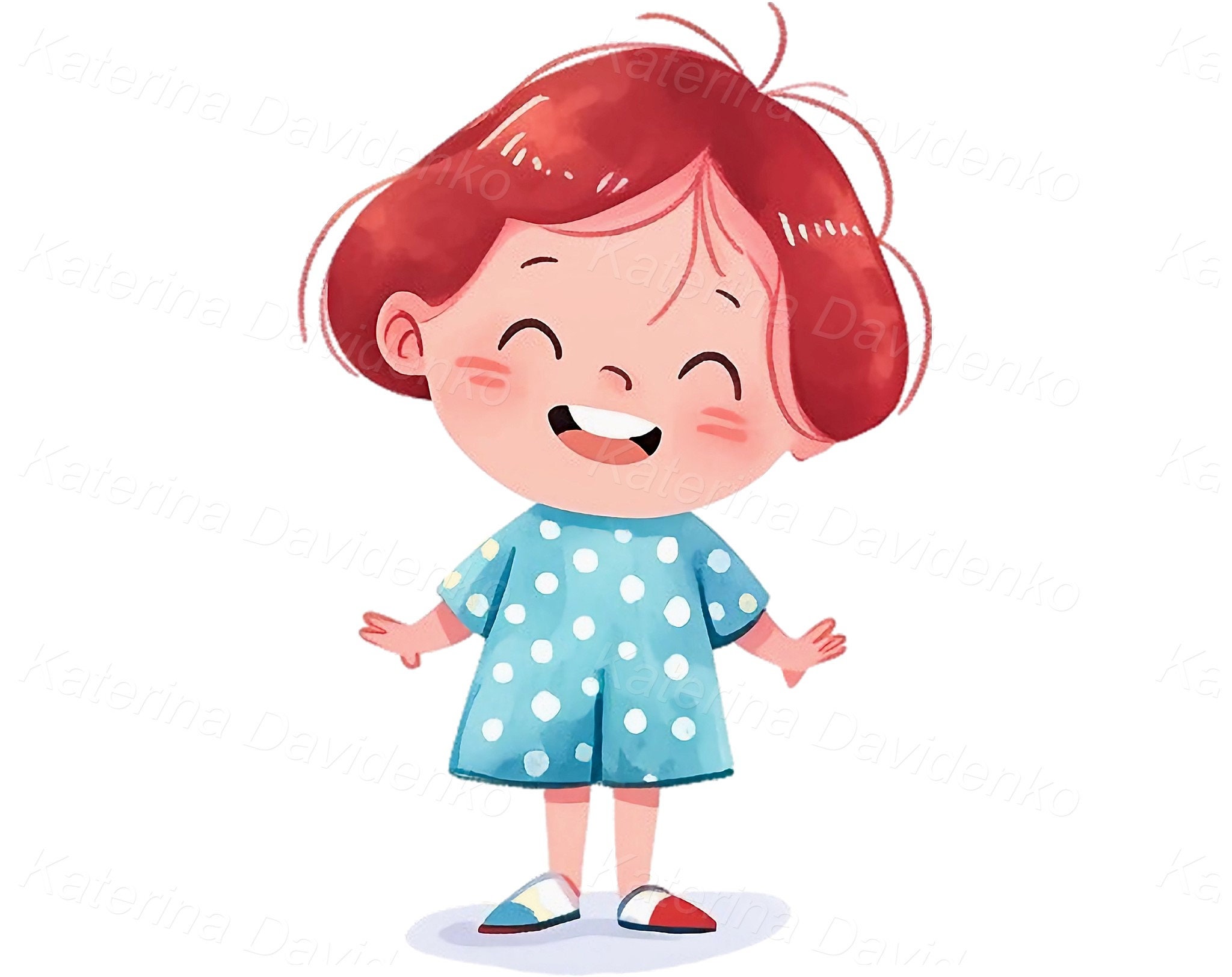 Set of Cartoon Kids Singing Song Png Clipart. Happy Singer Children ...