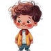 Happy Cartoon Kids Standing Clipart. Transparent PNG Children ...