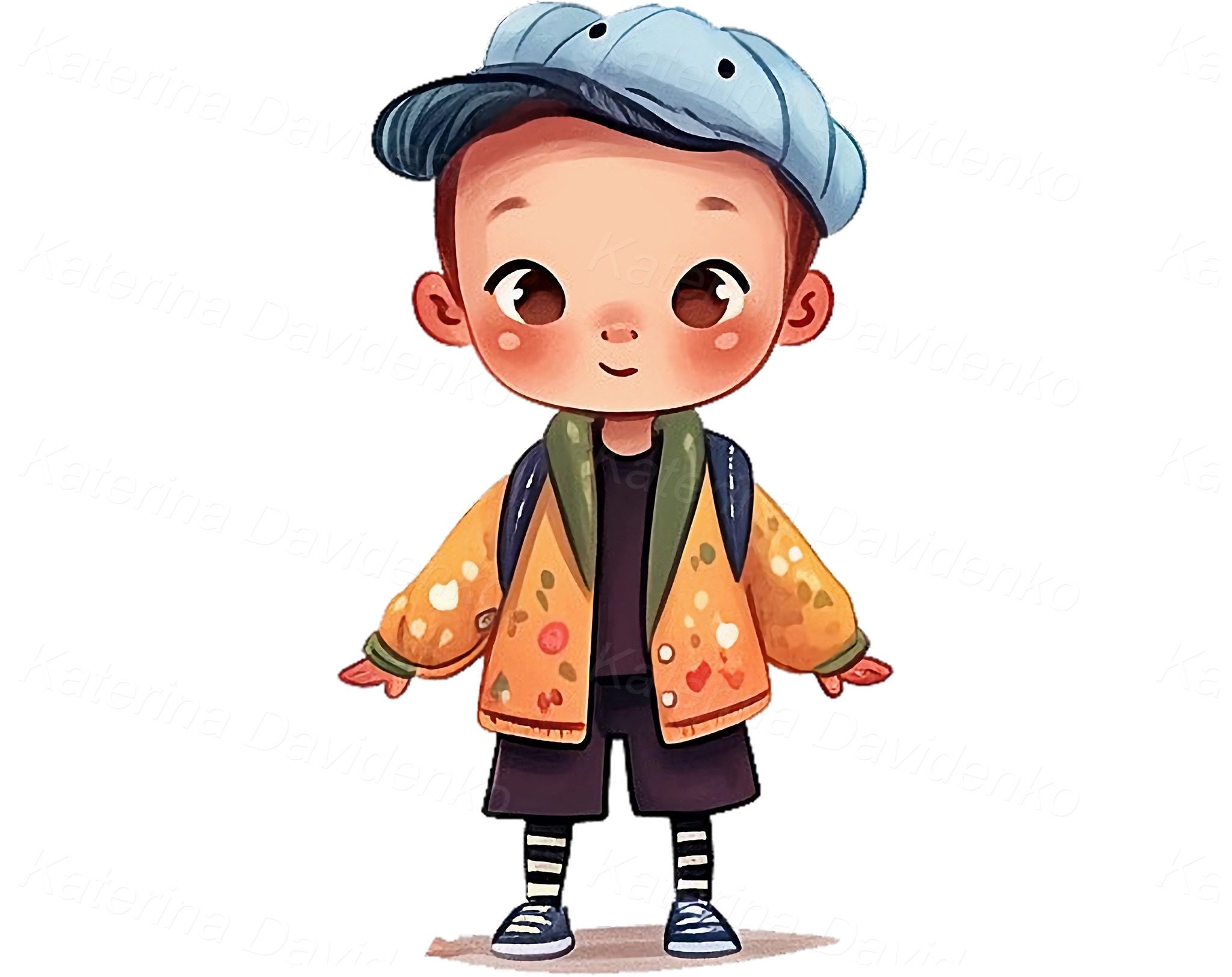 Cartoon Multiethnic School Children Clip Art, Anime Kids Characters ...
