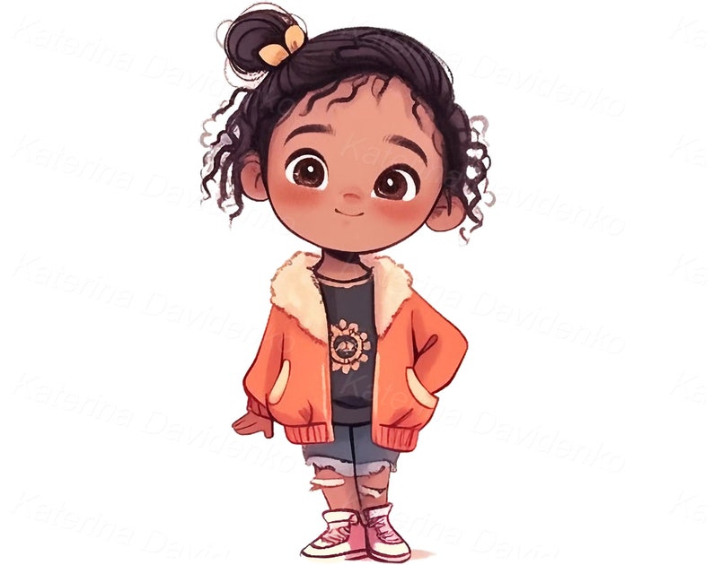 Cartoon Clipart Set of School Kids With Backpacks, Boys and Girls in ...