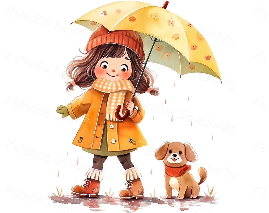 Cartoon Happy Kids Activities During the Autumn Seasons PNG Clipart ...