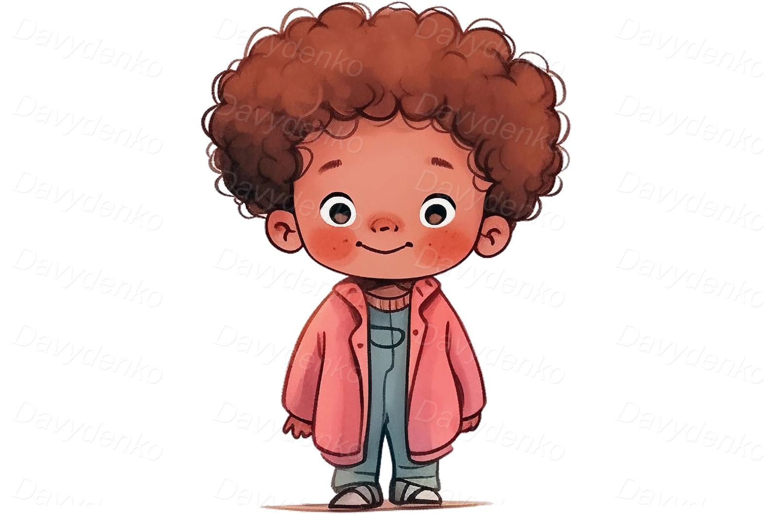 Set of Cartoon Little Children PNG Clipart. Cute Kindergarten Kids ...