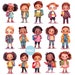 Multiethnic Little Kids PNG Clipart. School Children With Backpacks ...
