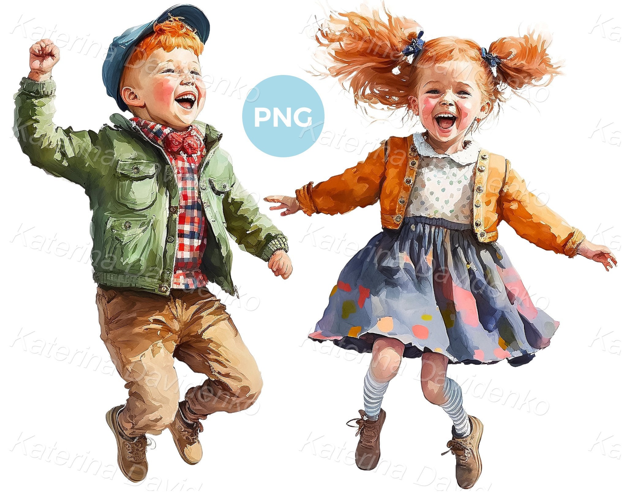 Children PNG Clipart. Happy Kids Jumping With Joy, Boy and Girl Clipart ...