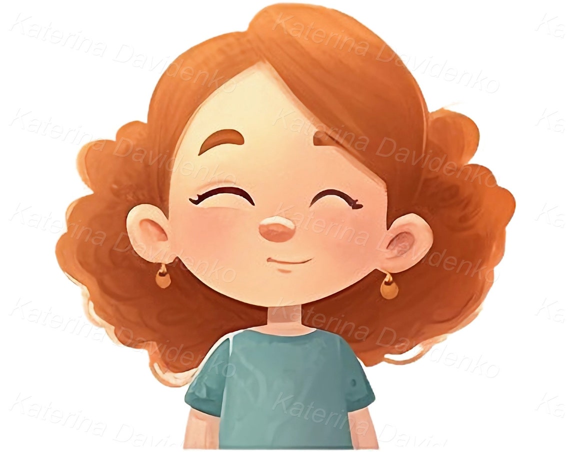 Children Emotions. Collection of Cartoon Kids Faces. Set of Avatar PNG ...