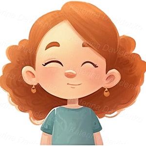 Children Emotions. Collection of Cartoon Kids Faces. Set of Avatar PNG ...