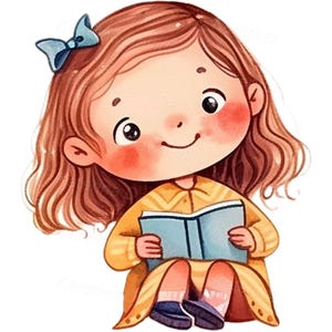 Cute Cartoon Little Kids Clipart. Isolated Preschool Children ...