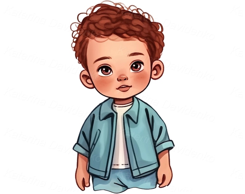Cartoon PNG Boy Girl Emotions Clipart Isolated Little Kids Multiethnic ...