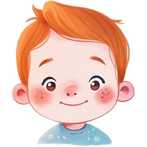 Set of Cartoon Multiethnic Children Faces Png Clipart. Smiling Kids ...