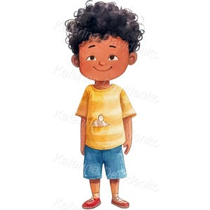 Isolated Cartoon Kids PNG Clipart. Children Clipart. Happy Kids ...