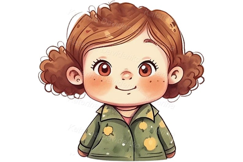 Set of Happy Cartoon Kids Faces Clipart, Multinational Children PNG ...