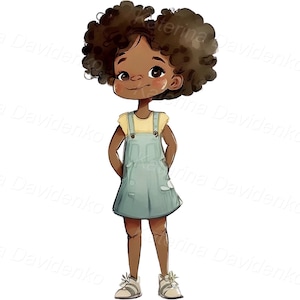 Funny Cartoon Little Multinational Kids in Different Casual Summer ...