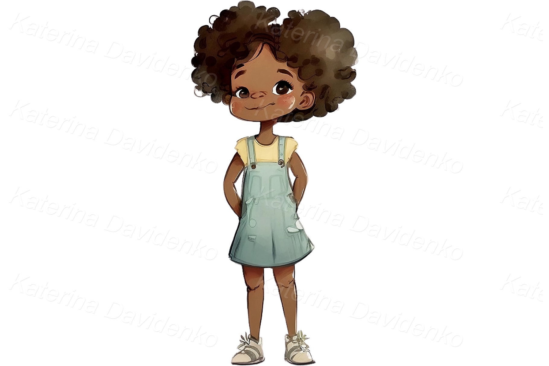 Funny Cartoon Little Multinational Kids in Different Casual Summer ...