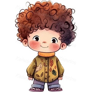 Happy Cartoon Kids Standing Clipart. Transparent PNG Children ...