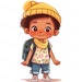 Cartoon Happy Little Kids PNG Clipart. Cute Multinational Boys and ...