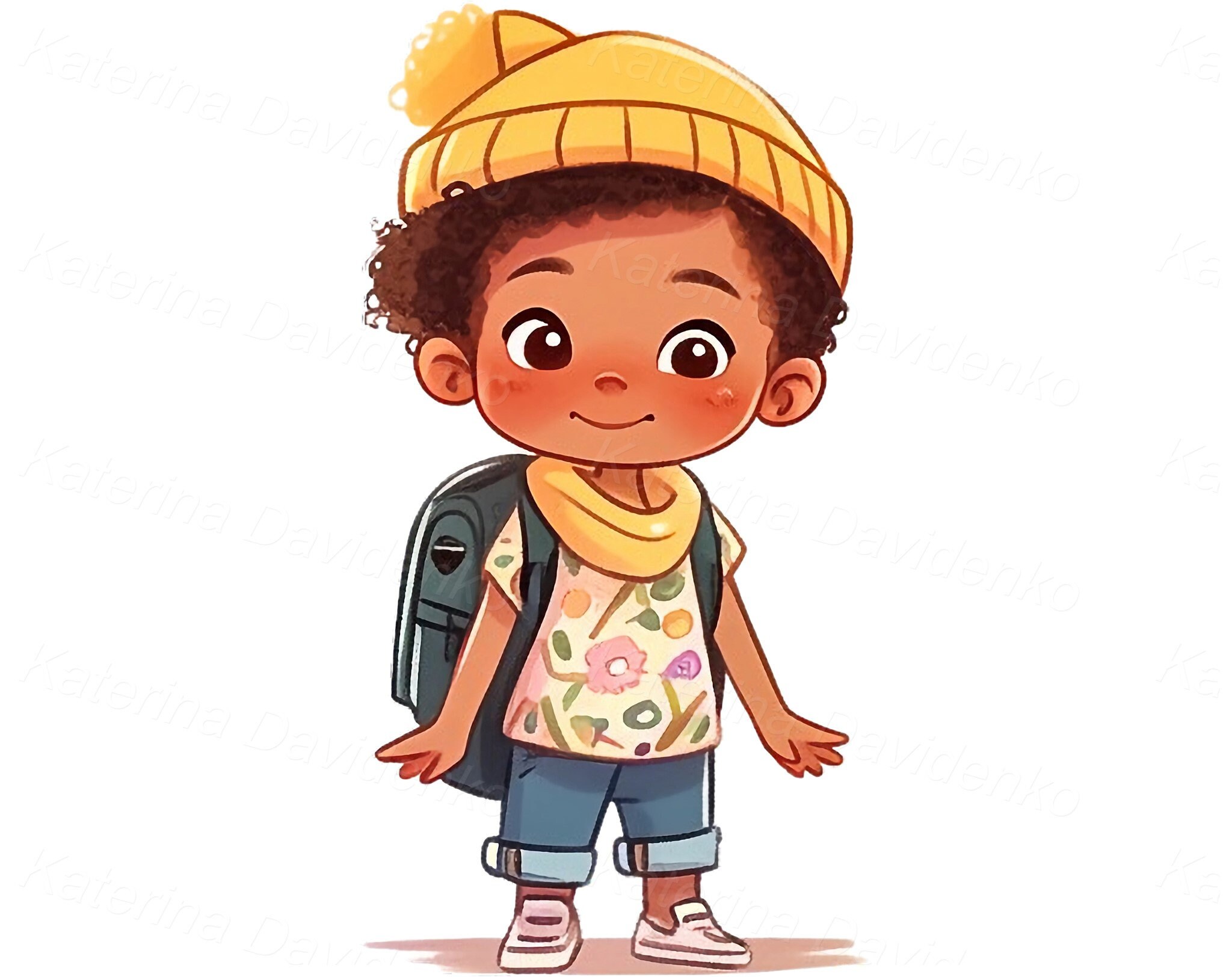 Cartoon Happy Little Kids PNG Clipart. Cute Multinational Boys and ...