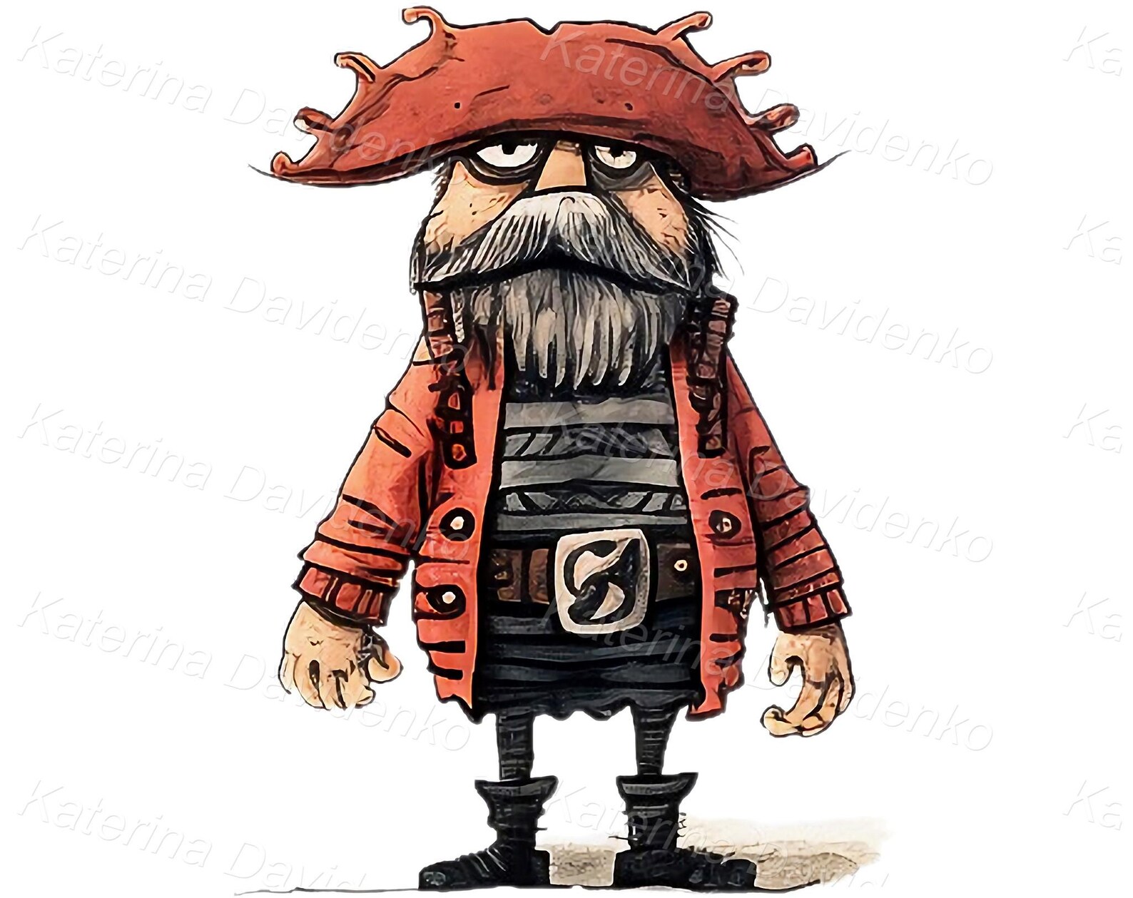 Pirate Characters Clipart Set, Cartoon Pirate Crew PNG - Etsy