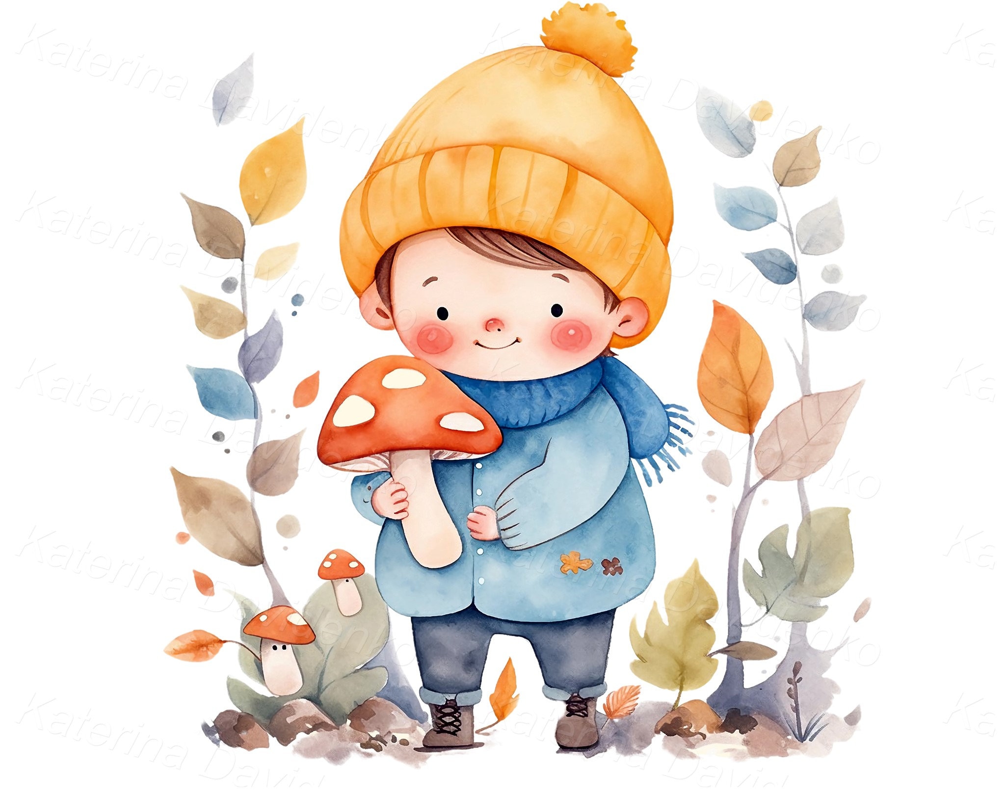 Cartoon Little Kids Outdoor Clipart, Autumn Weather, Children Season ...