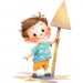 Cartoon Kids PNG Clipart, Set of Isolated Watercolor Children Pictures ...