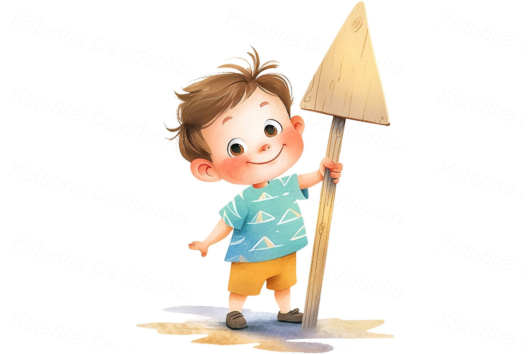 Cartoon Kids PNG Clipart, Set of Isolated Watercolor Children Pictures ...