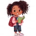 Cute Cartoon Multiethnic School Kids With Backpacks PNG Clipart Set ...