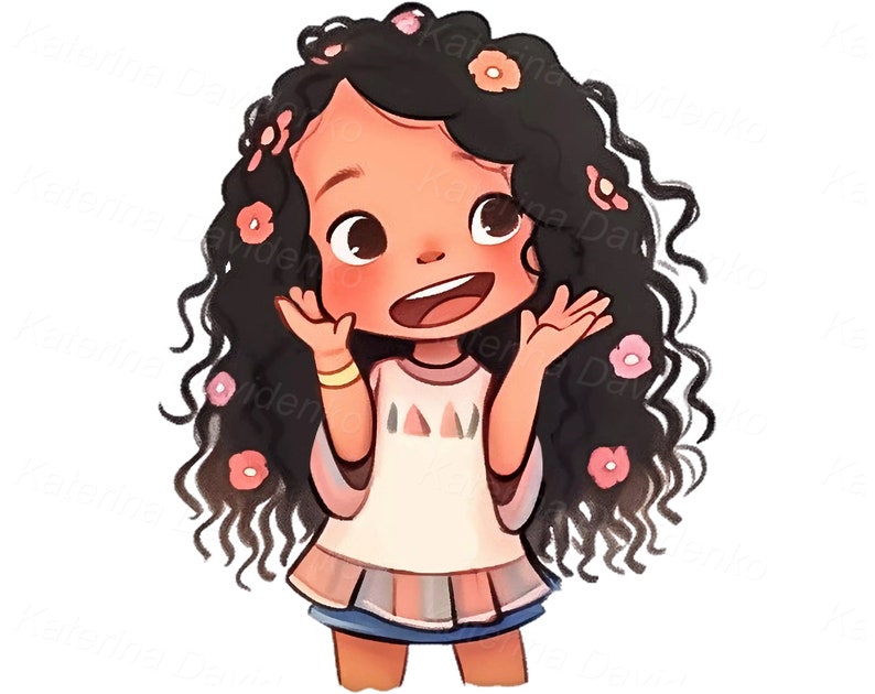 Set of Cartoon Happy Kids Portraits, PNG Clipart of Multiethnic ...