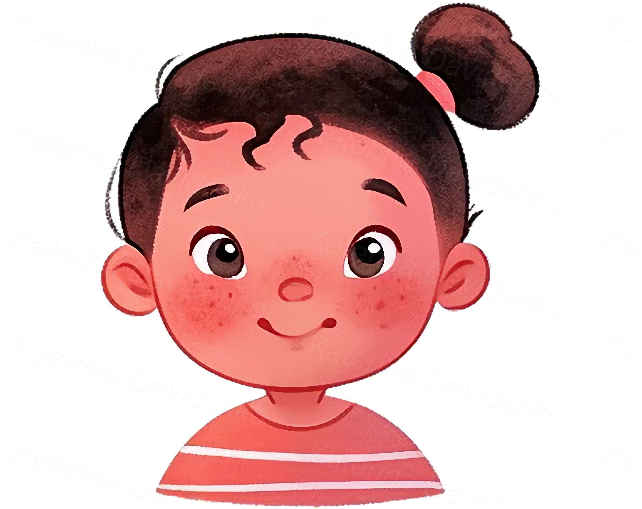 Collection of Cartoon Multiethnic Little Kids Faces Png Clipart ...