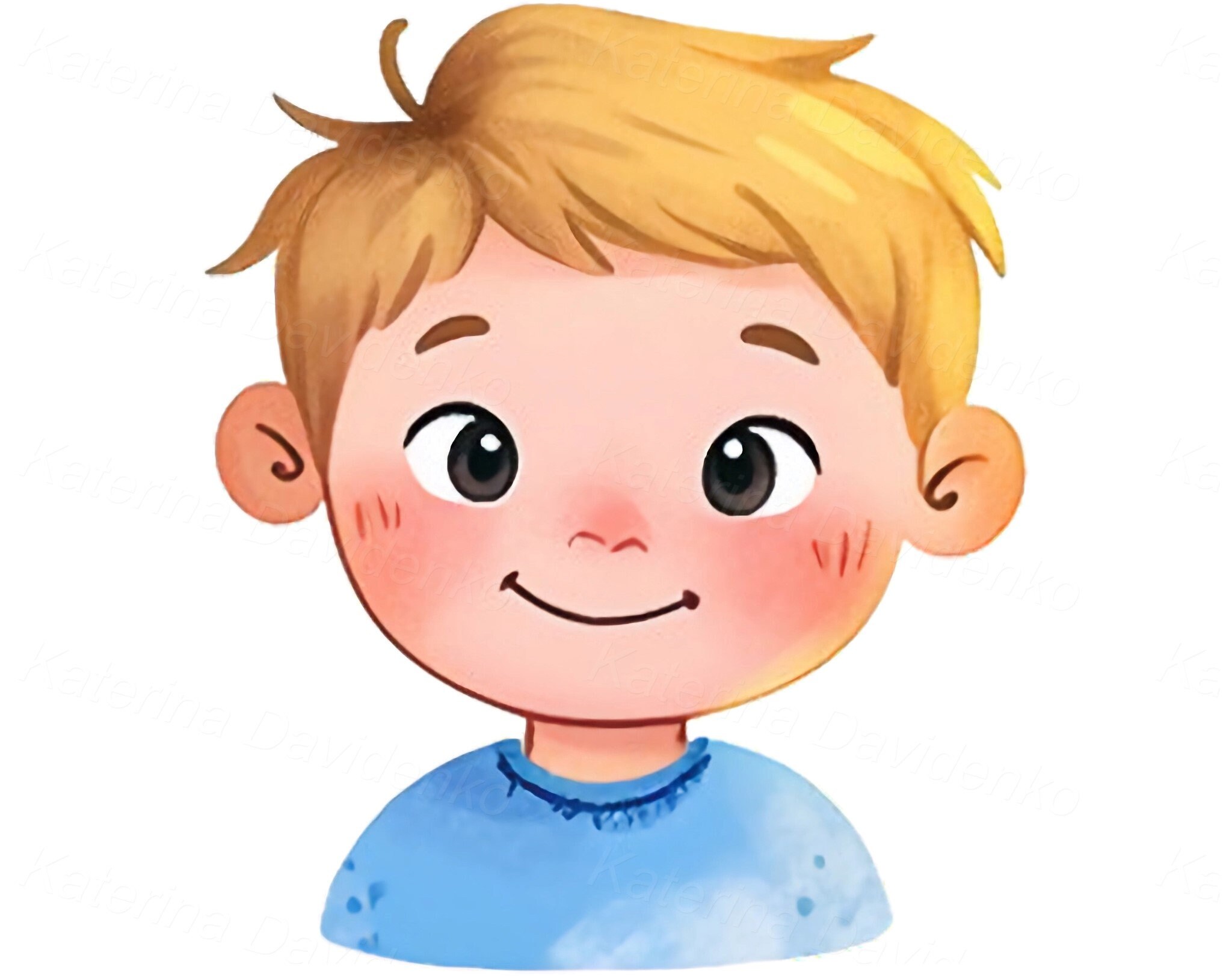 Collection of Cartoon Multiethnic Little Kids Faces Png Clipart ...