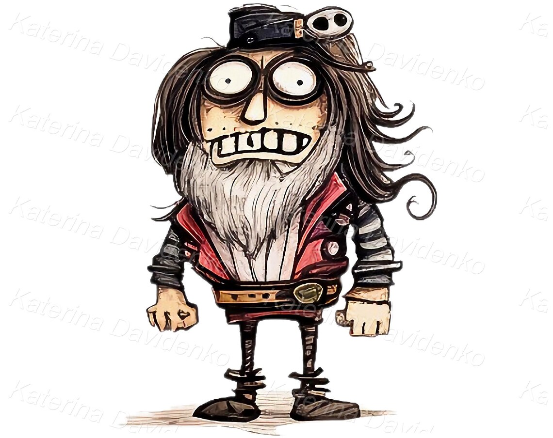 Pirate Characters Clipart Set, Cartoon Pirate Crew PNG - Etsy