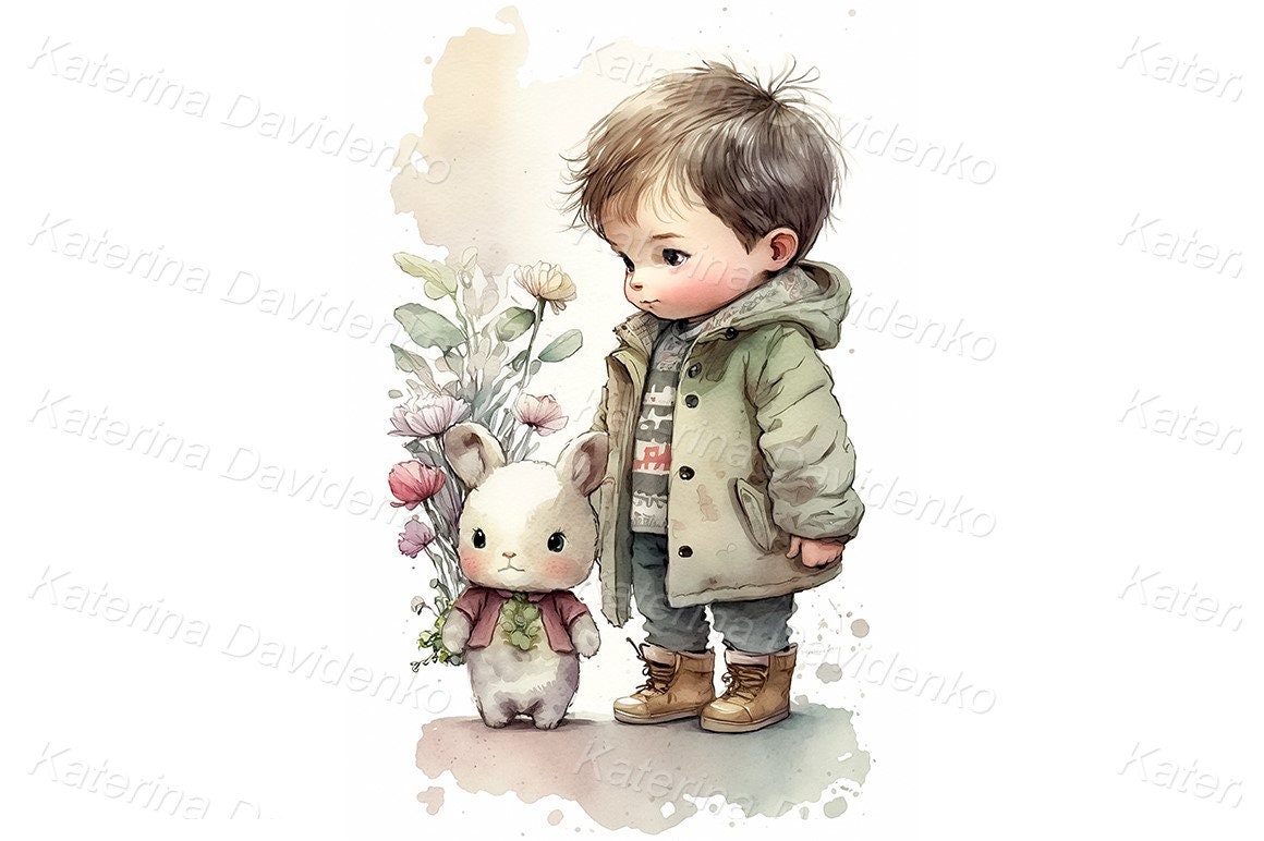 PNG Clipart. Little Boy in Autumn Clothes Standing Outdoor With a Toy ...